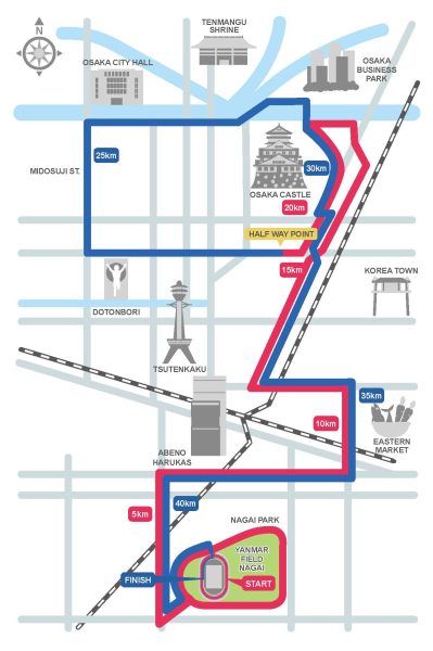 Course Map | 大阪国際女子マラソン - Osaka Women's Marathon